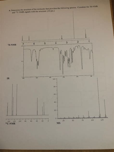 Solved 6 Determine The Structure Of The Molecule That Chegg Com