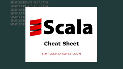 Scala Cheat Sheet Simple Cheat Sheet Scala Programing Language