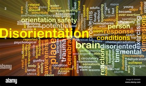 Background Concept Wordcloud Illustration Of Disorientation Glowing
