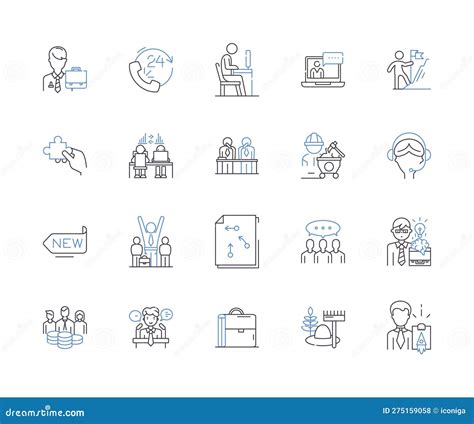 Management Session Outline Icons Collection Manage Workflow Process