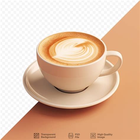 Premium Psd Coffee Latte Seen Up Close