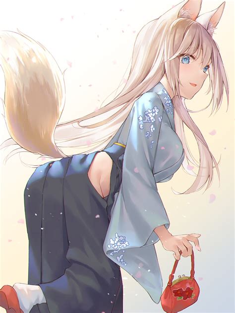 Anime Girls Digital Art Portrait Display 2d Cha Chya Fox Girl