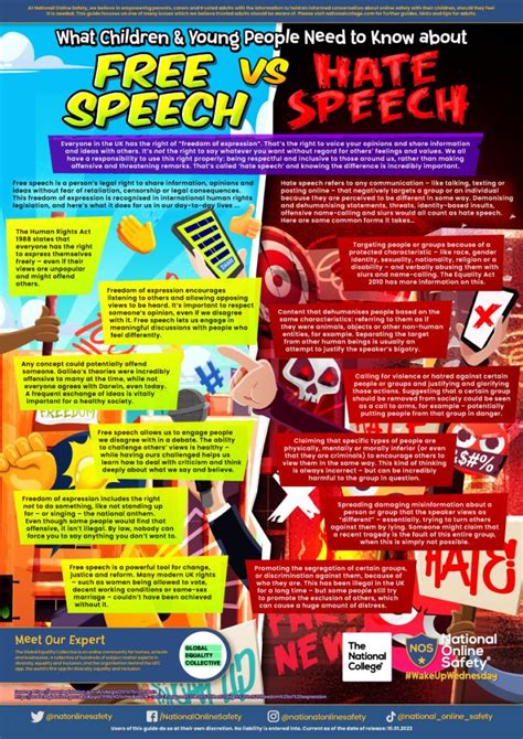 Online Safety Poster Free Speech V Hate Speech Holy Redeemer Catholic Primary Babe