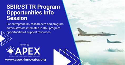 Sbir Sttr Program Opportunities Info Session Aug 19 3pm Est