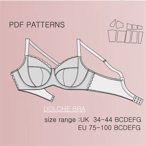 Dolche Plus Size Bra Pattern Sewing Instant Download Pdf For Women
