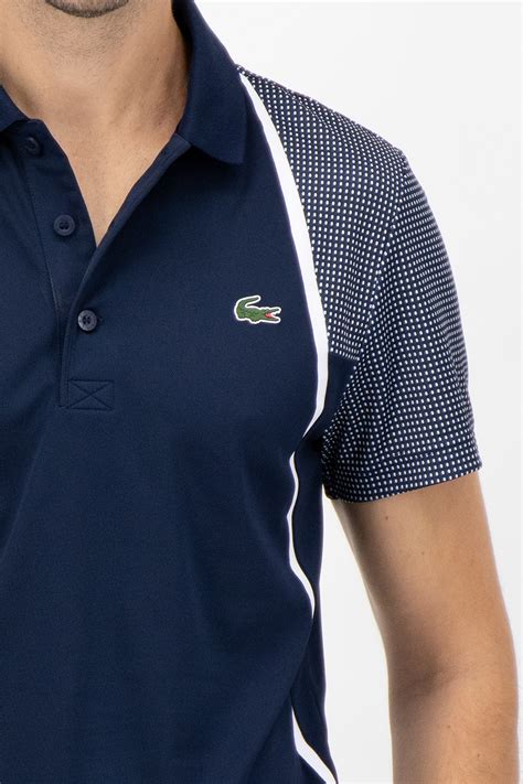 Lacoste Тениска с яка и бродирано лого Тъмносин 3 Emagbg