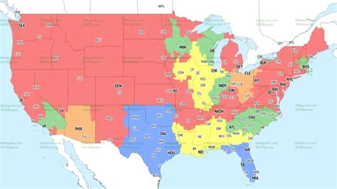 NFL Week 9 Coverage Map Full TV Schedule For CBS Fox Regional Broadcasts Sporting News
