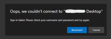 Sign In Failed Please Check Your Username And Password And Try Again