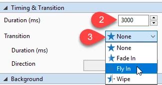 Slide Transition Effects And Timing