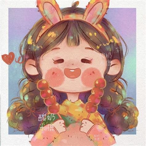 糖葫芦可爱小女孩风格插画设计作品 设计人才灵活用工 设计dna