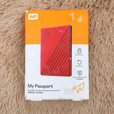 Wd My Passport 1tb Portable External Hard Drive Computers And Tech Parts And Accessories Hard