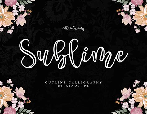 Sublime Font Script Font Calligraphy Font Handwritten Font Cursive