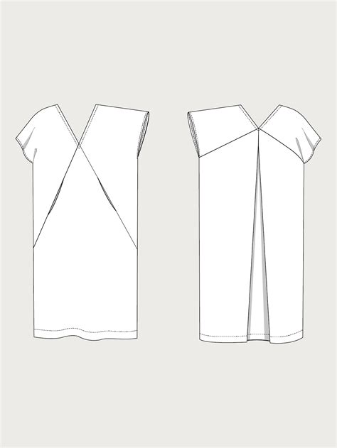 Minimalist Kaftan Dress Sewing Pattern The Assembly Line Shop