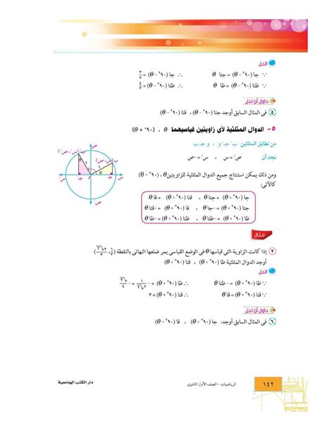 مثال حاول أن تحل6 إذا كانت الزاوية التي قياسها هـ في الوضع القياسي يمر ضلعها النهائي بالنقطة 1