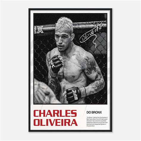 Charles Oliveira Poster Mma Poster Sports Poster Boxing Fighter