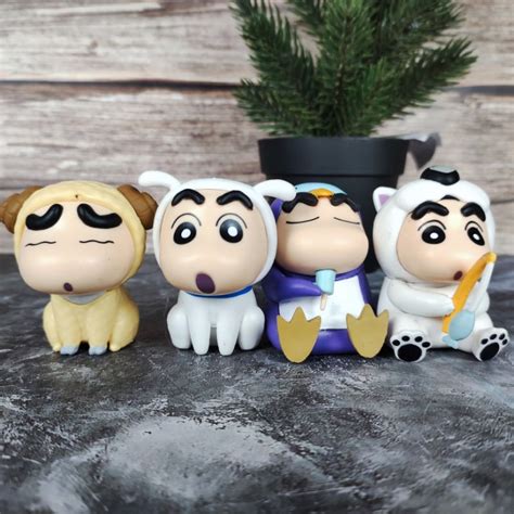 โมเดลชินจังจอมแก่นสูง 5 Cm มี 4 แบบงานน่ารักมากมีสินค้าพร้อมจัดส่งในไทย Shopee Thailand