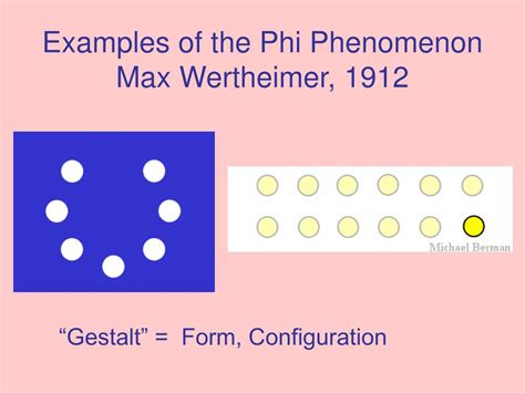 Max Wertheimer Phi Phenomenon