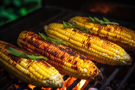 Premium Ai Image Corn On The Grill