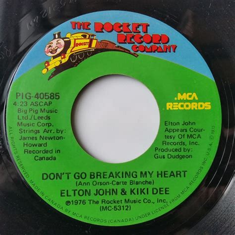Elton John Kiki Dee Dont Go Breaking My Heart Snow Queen Vinyl