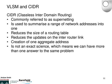 Ppt Vlsm And Cidr Variable Length Subnet Masking And Classless Inter Domain Routing Powerpoint