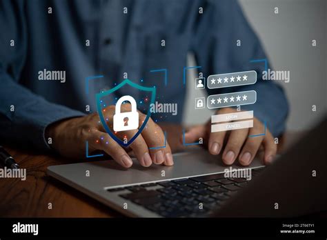 Digital Security And Encryption Virtual Screen Login Password Online Protecting Data Network