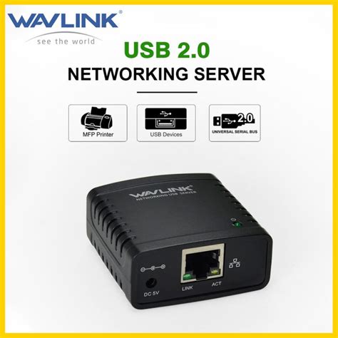 Wavlink 100mbps Ethernet To Usb 2 0 Network Lpr Print Server 10 100mbps Networking Usb Hub Usb