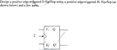 Solved Design A Positive Edge Triggered D Flip Flop Using A Positive