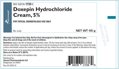 Dailymed Doxepin Hydrochloride Cream