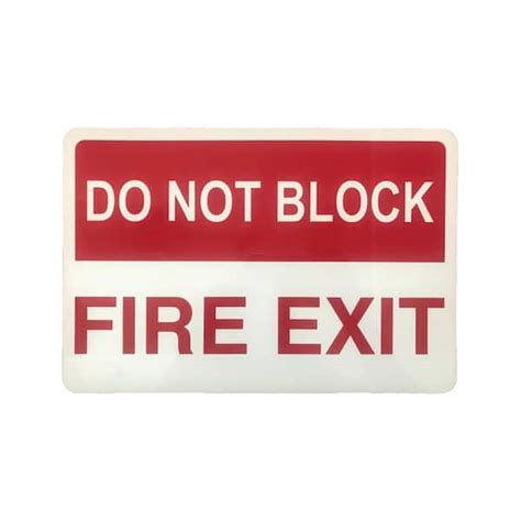 Safe Handler Red White Do Not Block Fire Exit Sign Metal Fire Safety Sign Pieces BLSH