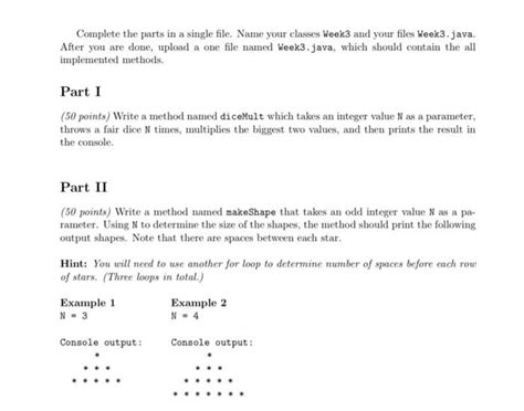 Solved Complete The Parts In A Single File Name Your