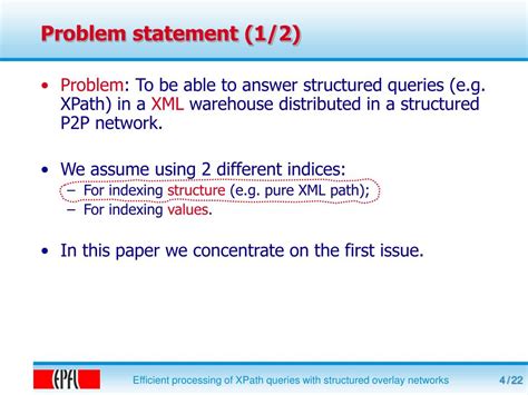 ppt efficient processing of xpath queries with structured overlay networks powerpoint