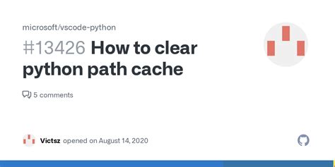 How To Clear Python Path Cache Issue Microsoft Vscode Python Github