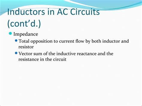 Inductive Ac Circuits Ppt