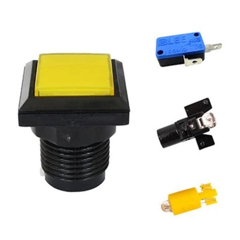 arcade control panels square push buttons illuminated 12v led light
