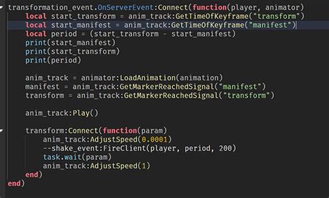 gettimeofkeyframe is yielding a nil error scripting support developer forum roblox