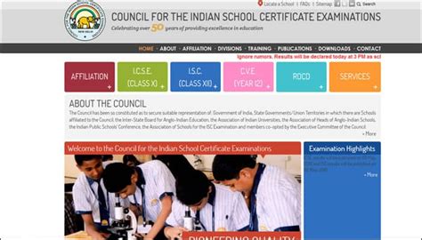 ICSE 10th Results 2017 CISCE Board CISCE Org ICSE Class 10th X Results 2017 To Be Announced
