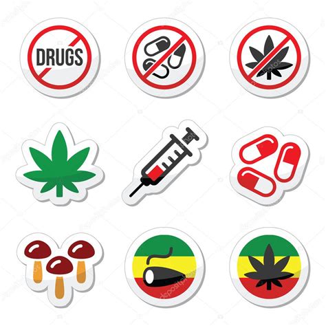 Elementos De Las Drogas Del Bong De Marihuana