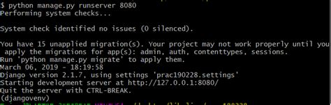 Django Python Managepy Runserver Not Respoding Stack Overflow