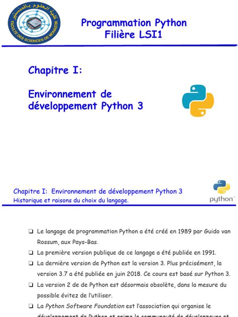 Introduction à Python 3 Et Ses Variables Pdf Structure De Contrôle