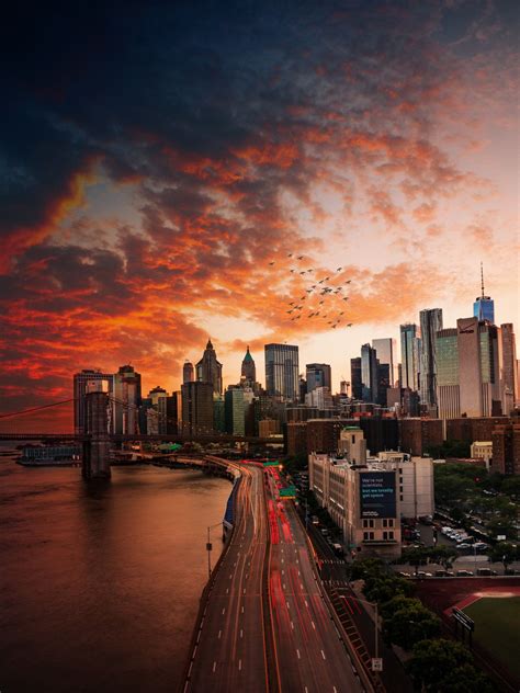 New York Sunset Wallpapers 34 Images Wallpapercat