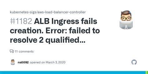 Alb Ingress Fails Creation Error Failed To Resolve 2 Qualified