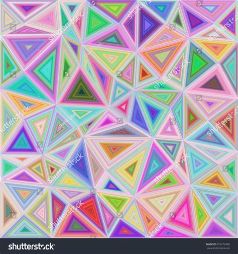 Multicolor Vector Triangle Mosaic Tile Background Stock Vector Royalty Free 475272400
