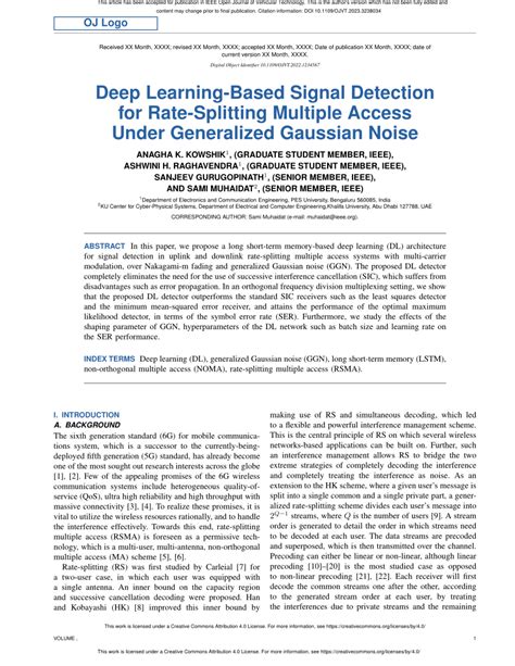 Pdf Deep Learning Based Signal Detection For Rate Splitting Multiple Access Under Generalized