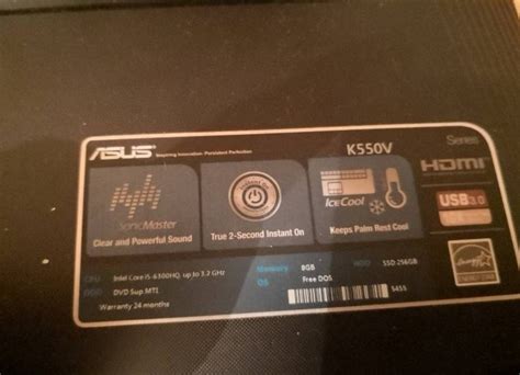 Asus K550v I5 6300hq Ssd 256gb