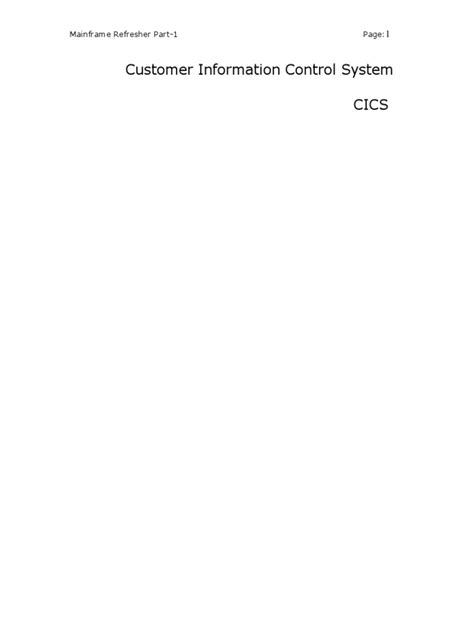 Cics Refresher Pdf Parameter Computer Programming Computer Data