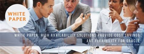 White Paper High Availability Solutions Provide Cost Savings And Flexibility For Oracle Sios