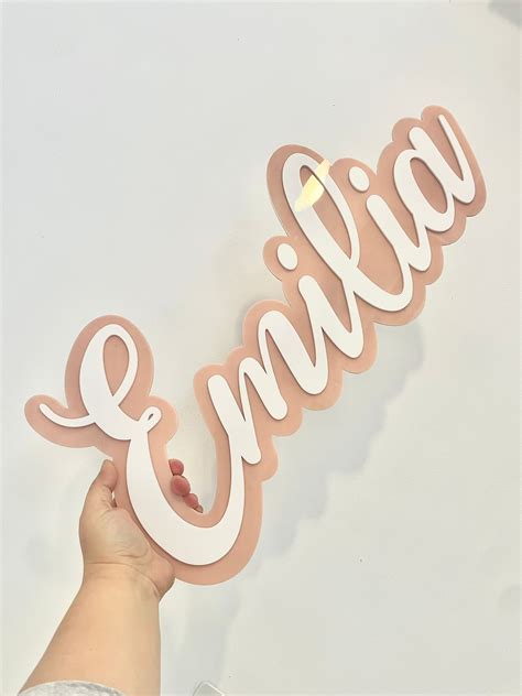 Double Layer 3d Name Plaque The Label Hub