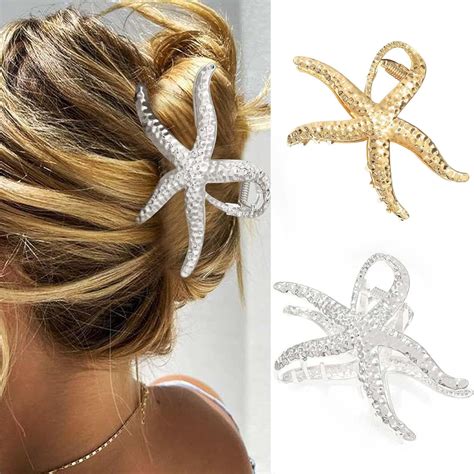 Papasgix Metal Hair Clips 2 76 Inch Gold Claw Clip Ocean
