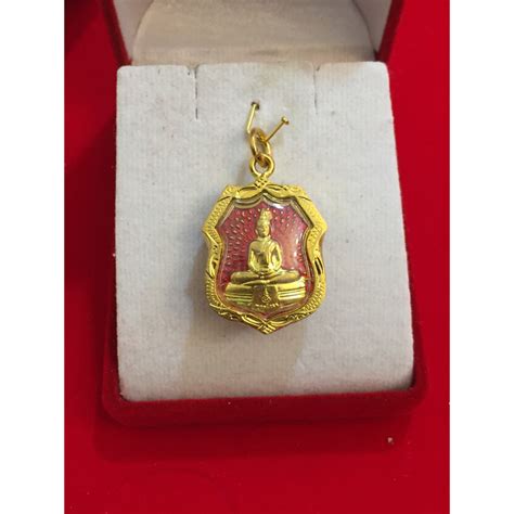 จี้พระหลวงพ่อโสธร รุ่นสมโภช 100 ปี วัดโสธรวราราม ปี 2561 สีลงยาแดง งานช่างทองเยาวราช Shopee