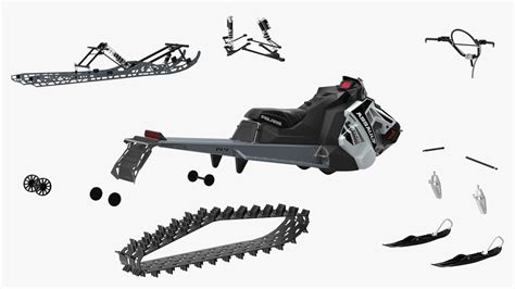 Polaris Snowmobile Black 3d Model 99 3ds Blend C4d Fbx Max Ma